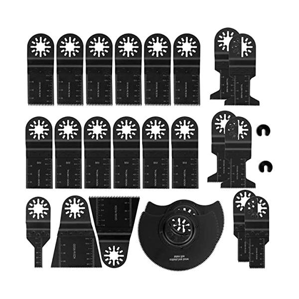 【多用途】T98ブレードカットソーセットは使用頻度高い、多用途のブレードカットソーをセットにして、木材・釘・金属切断、削り取り、際切り、深切り、タイル目地切断、切り込み、面取り、研磨表面仕上げ加工など幅広い作業に対応しています。【高品質】T...