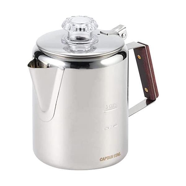 サイズ : (約)170×105×高さ145mm重量 : (約)390g満水容量 : (約)0.9L適正容量(お湯を沸かせる量) : (約)340ml(2カップ)~540ml(3カップ)材質 : 本体/ステンレス鋼、取っ手/18-8ステンレ...