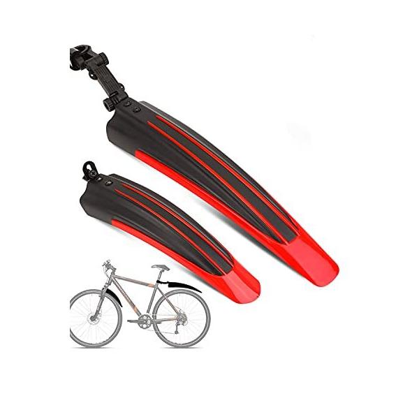 ?? 【超耐圧力素材】：超耐圧力 PVC 素材でよくできています。割れたり錆びたりしません。非常に柔らかく、ランダムに曲げたりホイップしたりできます。?? 【清潔に保つ】 泥や雨の中のドライブの必需品。マッドガードは、バイクに乗るときに汚れ...