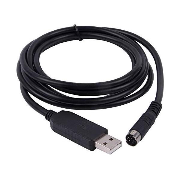 制御システムからNECプラズマまたはプロジェクターへの通信信号NECプラズマまたはプロジェクター用FTDI USB-8 Din通信ケーブル6FT USB-8ピンミニDINシリアルRS232オスアダプターケーブル 通信信号を制御システムからN...