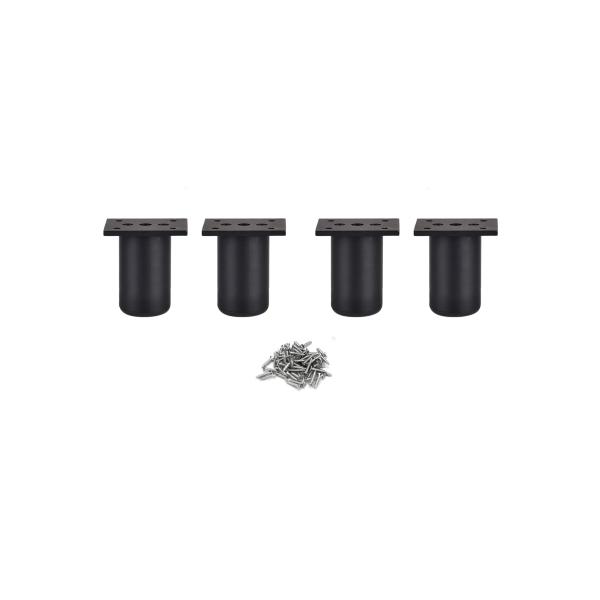 【商品概要】シンプルでエレガントなデザインで、キッチン、ソファ、デスク、コーヒーテーブル、テレビ台、キャビネット、ワードローブ、ベッド、棚、収納ラック、DIY家具などに最適な家具用脚の４点セットです。素材：アルミニウム合金＋PVC　色：ブラ...