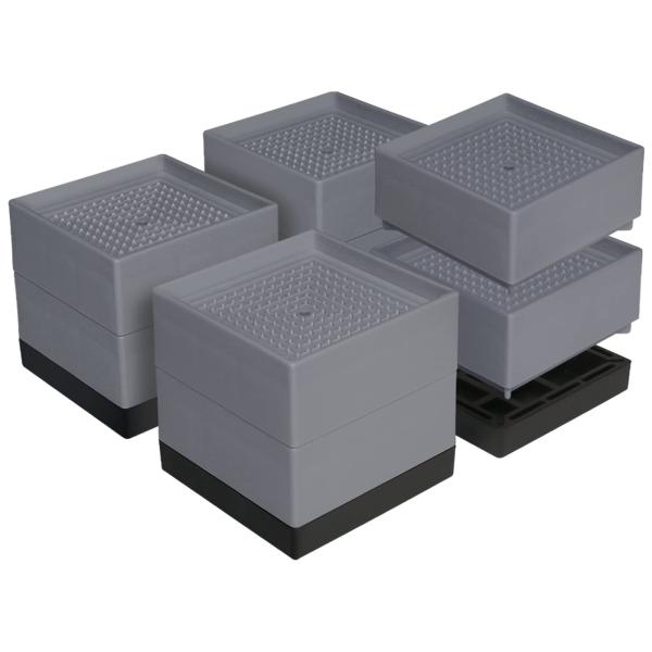 【製品素材】机脚高さ調整高器具は、 品質の樹脂繊維プラスチックと高品質のTPUを使用し，耐荷重1000kgです。〇サイズ：縦7.8cm、横7.8cm、高さ7.4cm（2段） 〇カラー：ブラウン 〇形状：正方形 〇セット内容：2段式×4個 〇...