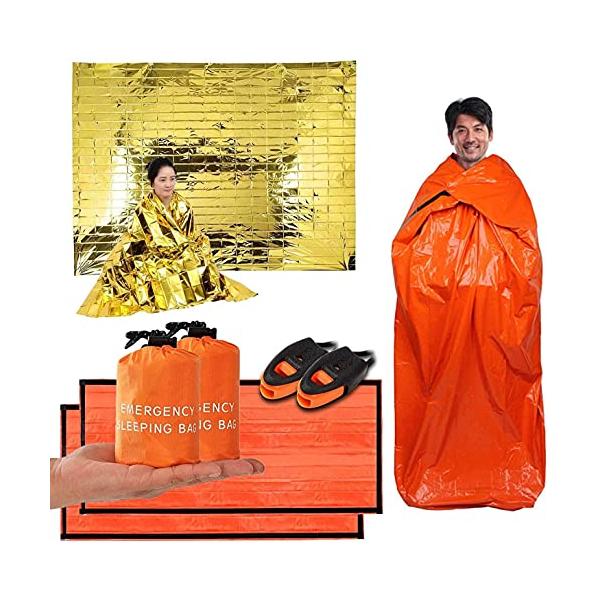 【商品情報】 90cm*210cm封筒型シート2枚、160cm*210cm布状のシート1枚。弊社のエマージェンシーシートは「CE認証」取得済、安心してご利用いただけます。【様々な用途】 災害時の車中泊や帰宅困難時の備えに最適。登山・キャンプ...