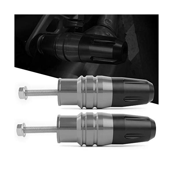 適合車種：用 Kawasaki カワサキ Z1000 Z1000SX 2010-2019サイズ：130mm×49mm　ボルト：M10（10mm）パッケージを含む：2ピース排気スライダークラッシュプロテクター効果：CNC製品は精度が高い、アル...