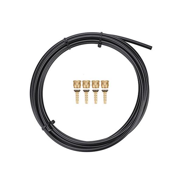 【セット内容】オイルチューブ1本、オリーブ4 個、コネクタインサート4個が付属しています。【耐久性と安定性】オイルホースは、ナイロンコーティングで覆われた高品質の素材を採用し、耐久性と安定性を備えた高品質の材料で作られています。【高温と低温...