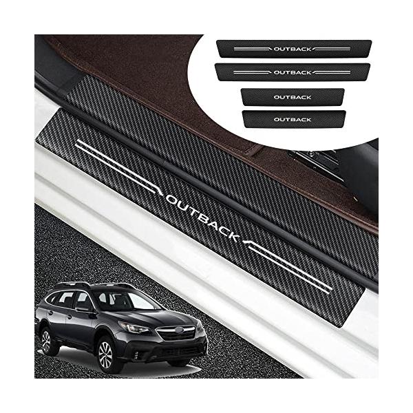 【対象機種】：スバル 新型レガシィアウトバック LEGACY OUTBACK BT系 2021年12月~現行【素材】：傷つきにくく耐久性に優れ、革の靭性に優れた特殊カーボンファイバーレザーを採用し、ボディの曲面の高さに合わせて敷居にフィット...