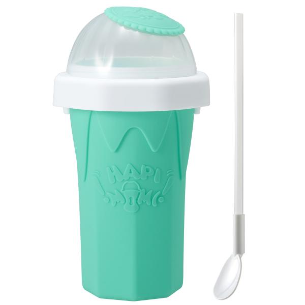 【商品概要】本体サイズ:約10.5×10.5×18.5cm本体重量:405g作り方:1本体を凍らせる2好きなジュースを入れる3もむ→シャリシャリフローズンの完成入れる飲み物:お好みのジュース等付属:専用のストロー付スプーン蓄冷剤:食塩水(0...