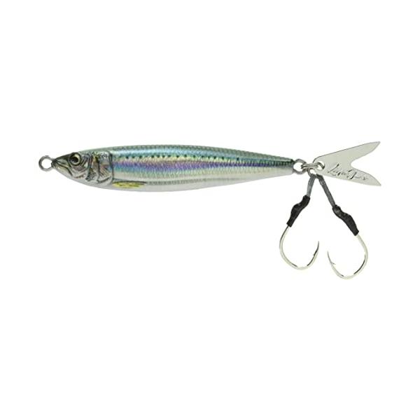 バイトを約束する 最もイワシなジグシャープな引き抵抗でキビキビ泳ぐセンターバランス設計！フラッシングと生きた水流を発生させる回転させない「フラットブレード」を標準採用。ブレードへのバイト、チェイスバイトに対応するリアの絡みとるダブルアシスト...