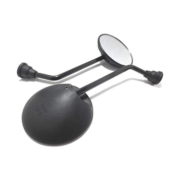 汎用バイクミラー 正ネジ10mm(Ｍ10)ネジ対応サイドミラー！左右セット！純正タイプですので、原付、オートバイ、スクーターをメンテナンスでリフレッシュ！ミラーは約直径10cmで視界も良好！凸面タイプですので後方確認もしやすく、車間距離もつ...