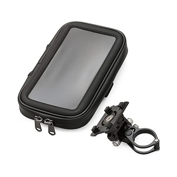 簡易防滴仕様のスマートフォンケースタッチパネル対応手帳型ケースなど厚みのあるケースに対応ケース内寸法：高さ168×幅89×厚み20(mm)しっかりと固定できるリジッドタイプのマウント