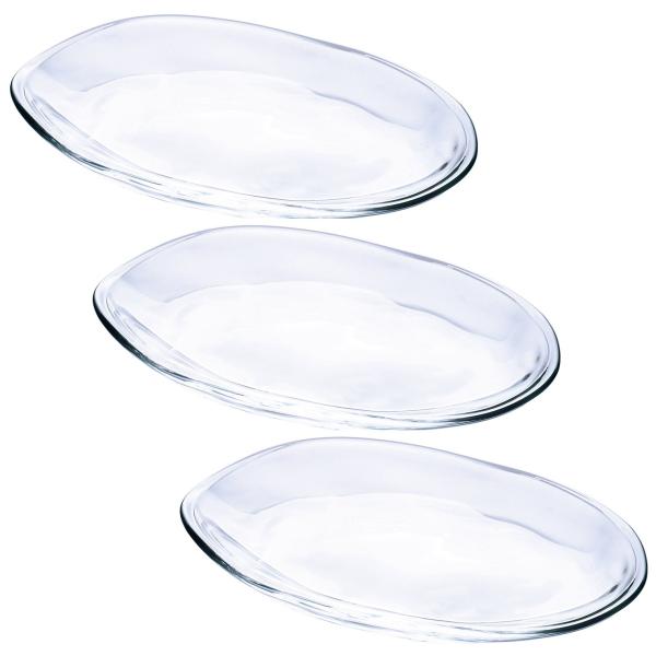 【商品概要】サイズ:最大約15.4-10.4×高さ1.6cm 1個当たり本体重量:約0.163kg 1客当たり素材・材質:ガラス原産国:日本手作り風仕上げにて成形しておりますのでサイズ・容量等に多少のバラつきがあります家庭用食洗機:使用OK...