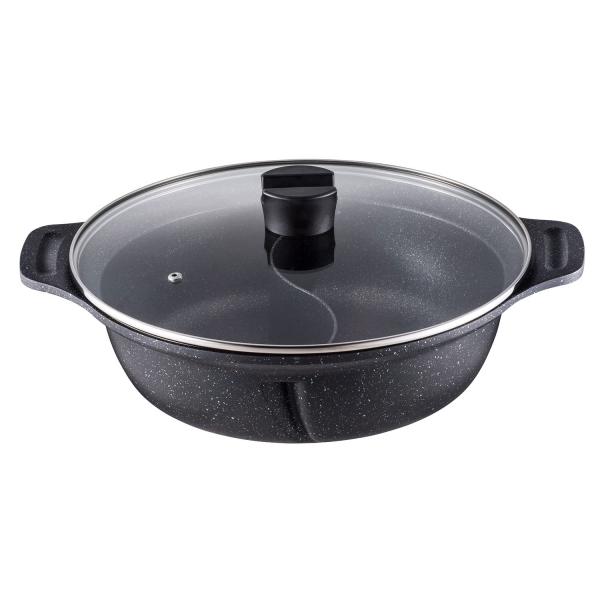 【商品概要】商品サイズ：幅39×奥行32×高さ15cm/重量：2.02kg素材・材質：本体/アルミニウム合金、底面/鉄＋アルミニウム溶射はり底、内面/ダイヤモンドコート＋マーブル加工(ゴールド＋シルバー)、耐摩耗性試験100万回クリアー、外...