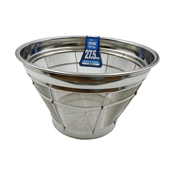 【商品概要】サイズ:外径295×深さ165mm重量:600g素材・材質:18-8ステンレス原産国:日本網目:12メッシュ【商品説明】【商品詳細】ブランド：本間冬治工業商品種別：コランダー商品名：本間冬治工業 深型米揚ざる 27.5cm(3升...