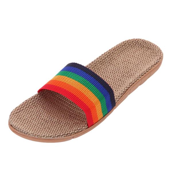 【商品概要】カラフルな色合いのリネンスリッパです。色・バリエーション豊富。ナチュラルで見た目も涼しい前開きタイプ。使用素材のリネンは通気性が良く快適な履き心地。丸洗いも可能で衛生的。底面はEVAで滑りにくく撥水性にも優れています。メイン素材...