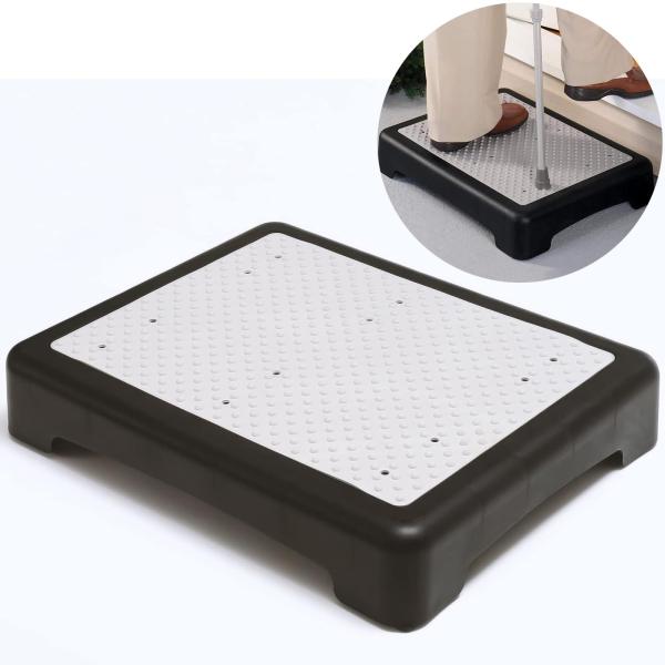 【商品概要】素材：玄関のペダルはポリプロピレン製で、軽量で持ち運びに便利で、12の排水穴を備えています。室内の屋外でも使えますサイズ：玄関台本体幅50*深さ40*高さ9 cm、高度人体力学設計、老人階段、車、階段、楽で便利です滑り止め：玄関...