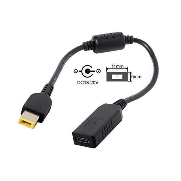 Type-Cメス端にPDエミュレータトリガー内蔵。入力:Type-Cメス、65Wまたは87W Type-C充電器。出力: 長方形11.0*5.0mm ノートパソコンオス、DC 18V-20V (5Vには対応していません)。65Wまたは87W...
