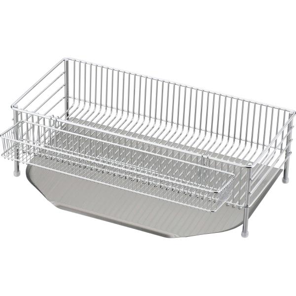 【商品概要】タイプ:スリム 縦置きタイプセットサイズ:450×300×140mm、水切りかごスリム:450×218×140mm、ポケット大:400×93×61mm、トレースリム:420×265×27mmセット重量:2184g、水切りかごスリ...