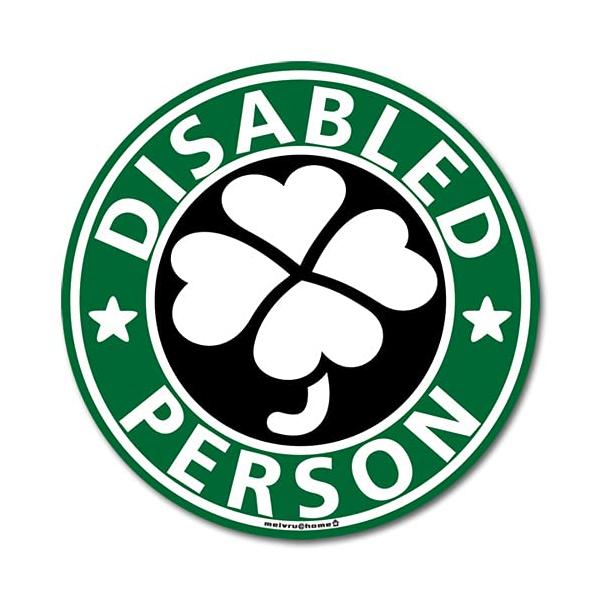 【商品概要】「身障者マークにも、オシャレなものがあれば・・」の声で生まれた商品!!屋外用　外貼りタイプ フルカラーステッカー（シールタイプ） サイズ：直径約12cm洗車や日焼けにも安心の高耐久ステッカー。ＵＶカット・グロスラミネート加工済み...