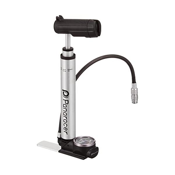 ポンピングしやすいT型ハンドルと収納できるフットステップボトル台座用ブラケット付属で携帯に便利一度にたくさん空気を入れたいとき(容量優先HI-Vモード)とポンピングを軽くしたいとき(圧力優先HI-Pモード)の2つのモード付きスクリュータイプ...