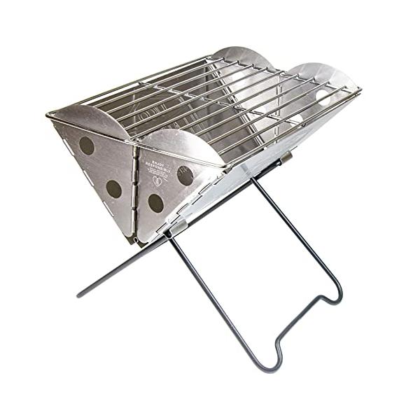 【商品概要】サイズ:23×17cm材質:ステンレス重量:832g付属品:網用ハンドル、収納ケース仕様:わずか30秒で組み立てられるコンパクトな焚火台※付属の網を付けた時にパネルが完全に開きます【商品説明】【商品詳細】ブランド：ユーコ(Uco...