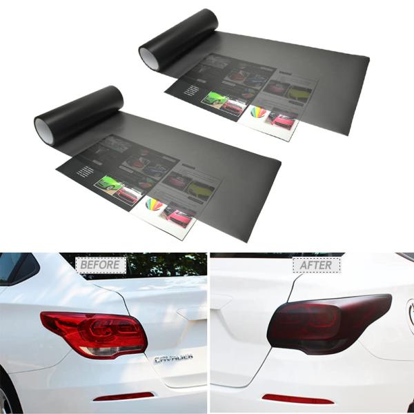 【商品概要】材質：縮みか?少なく、耐久性の高いPVCフィルム。愛車を保護しつつ、マットブラックで雰囲気をチェンジ。点灯時もいつもと違う光り方が楽しめます。裏面は粘着シートなので、貼り付け簡単。ハサミやカッターなどでカットも簡単に出来ます。剥...