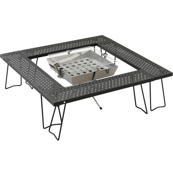 【商品概要】本体サイズ:幅100×奥行100×高さ27.5cm本体重量:9.5kg材質:スチール(粉体塗装)原産国:中国囲炉裏スタイル時の開口部:幅66×奥行66cm【商品説明】【商品詳細】ブランド：Campers Collection商品...