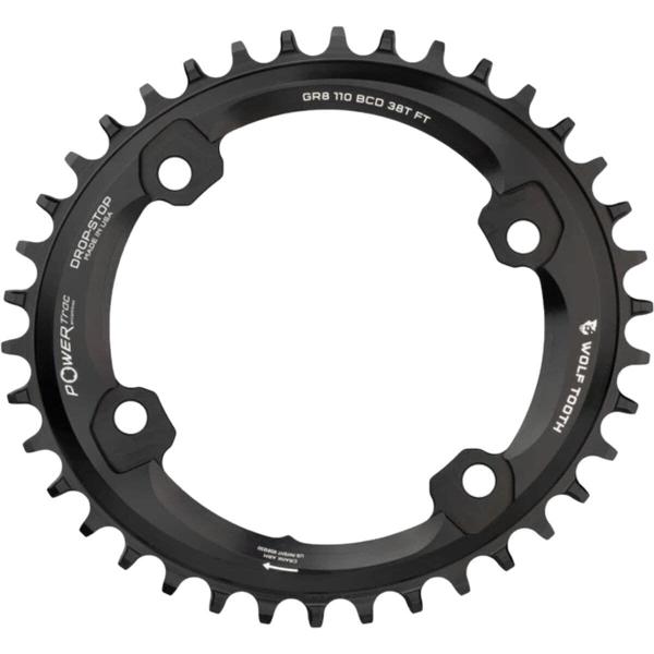【商品概要】ShimanoGRXクランク用ワイド/ナロー。Wolf Toothの特許取得済みチェーンリング。 　Shimano CX/ロード/グラベルドライブトレイン用に最適化されています。 　歯のワイド側がドライブ側で最大の接触を持ち、負...