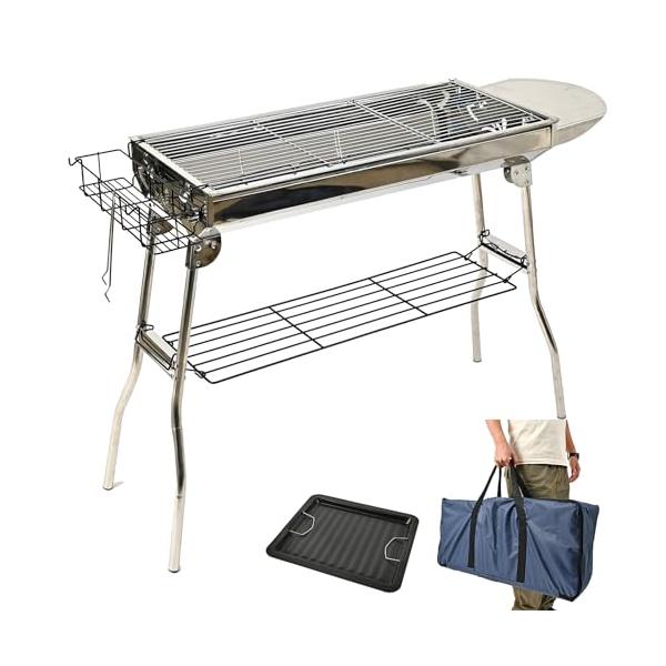 【商品概要】【家族や友達とのバーベキューで最適！ 】アウトドアやキャンプで家族・友達でもしっかり楽しめる大型サイズのバーベキューコンロです。大型ながら折りたたみ式なのでコンパクトに収納ができ、軽量で持ち運びもとても便利！【組み立てが楽な折り...