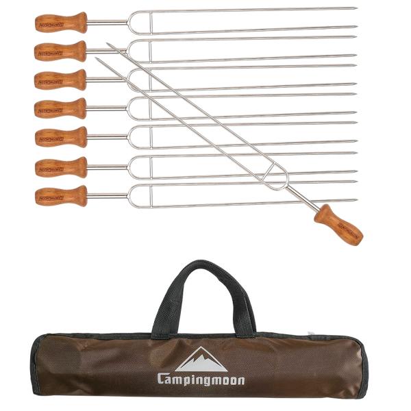 【商品概要】サイズ：L344mmx26x21mm（Φ5mm丸棒）重量：50g/本材質：ステンレス、ケヤキ適用：焼網の取り外しに特徴：(1)ツイン仕様で食材が回りにくい構造です。(2)天然木（ケヤキ）の手部分には熱が回らないため扱いやすい。【...