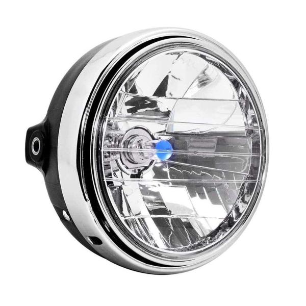 【商品概要】ベースはマットなブラック。 シルバーのリムがスタイリッシュな印象を与えます。 ヘッドライトシェル・リム・ハロゲンライトのAssyなので、 今流行のマルチリフレクターへ簡単にステージアップすることができます。高寿命ハロゲンライトを...