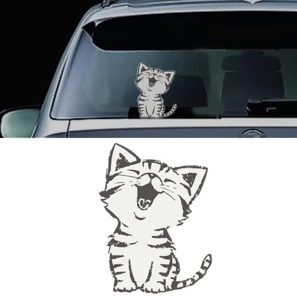 【商品概要】【かわいい猫ステッカー】ねこ好きにおすすめの車用ステッカー、車用デカールです。可愛いネコなのでお車のドレスアップに繋がります。【反射or無反射】反射もしくは無反射のステッカーをお選びください。どの車種にも適しているので汎用性が高...