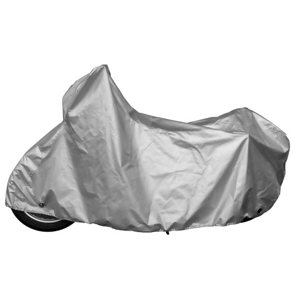 【商品概要】厚手でタフなバイクカバーサイズ(全長×全高×全幅)：245×120×90cm生地：ポリエステルオックス生地(300デニール)風飛び防止：後部の紐絞り(ストッパー付き)ロックホール：前後40ｍｍアイレット【商品説明】【商品詳細】ブ...