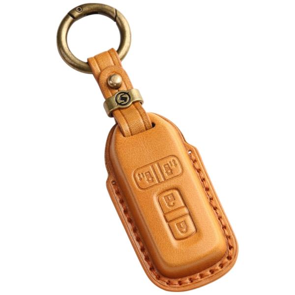 【商品概要】■素材：本革■ 適合車種：N-BOX / N-BOX カスタム (JF1 / JF2 / JF3 / JF4)■適合タイプ：３ボタン（片側スライドドア）、４ボタン（両側スライドドア）（サイズよりお選びください）【商品説明】柔らか...