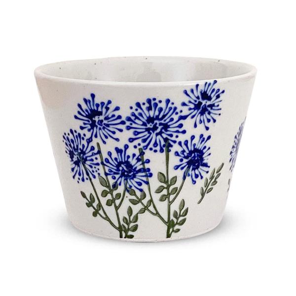 【商品概要】材質：陶器（食器洗い機、食器乾燥機使用可能）電子レンジ使用可能サイズ（約）：直径9.2x高さ6.5cm容量（約）：225cc ・重量（約）：140g野に咲く花々をデザインしたそばちょこです。そばちょことしてはもちろんですが、お茶...