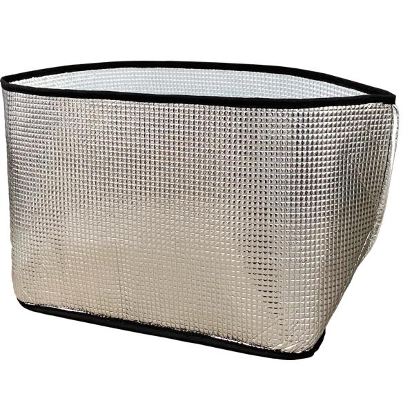 【商品概要】サイズ:340ｘ237ｘ225mm素材:アルミ蒸着断熱材重さ:60g容量:12L備考:※別売のバッグは蓋がメッシュタイプのため、簡易的な保温保冷となります。※ハングストック メッシュバッグは別売です。●防水性、柔軟性に優れたEV...