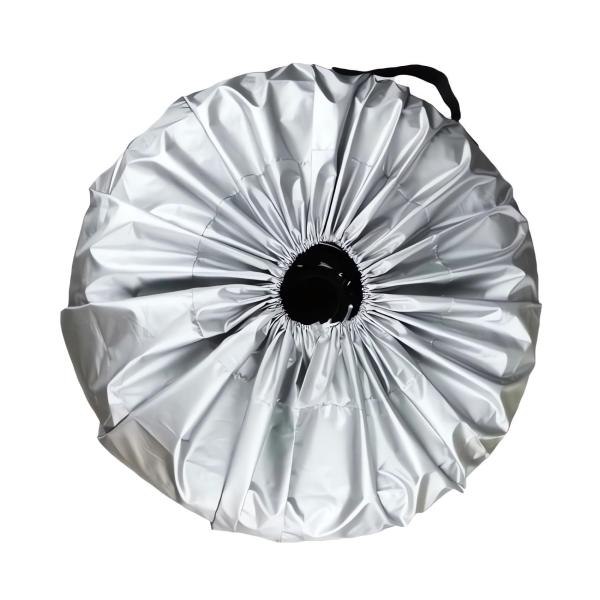 【商品概要】高性能素材使用: VORCOOLのタイヤ保護カバーは厚さ約0.5センチのポリエステル製で、耐水性と耐候性に優れています。日差しや雨、ほこりからタイヤを守り、車のタイヤ劣化を抑制します。便利な収納設計: 開口部が広く開けられ、タイ...