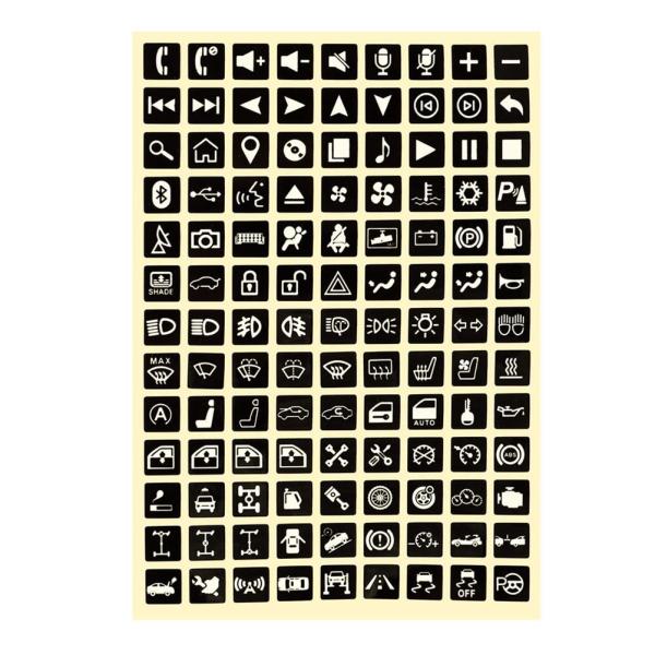 【商品概要】幅広い用途 ------ インストルメントパネルボタンステッカー のパターンはシンプルで分かりやすく、あらゆる車両電化製品、ダッシュボード、ロッカースイッチ、回路基板、GPS、ホーン、防水、難燃性を制御するために使用できます。取...