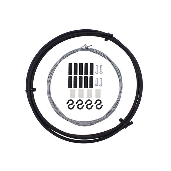 【商品概要】【セット内容】サイズ：アウターケーブル：2m（長さ）/4mm（直径）、シフトケーブル長さ：1.55m（フロント）/2.1m（リア）、シフトケーブルエンドフェルール：10個、Sフック：4個、Oリング：4個、ワイヤーエンドキャップ：...