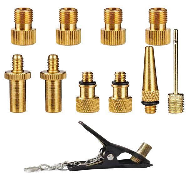 【自転車用空気入れセット】自転車タイヤの空気入れに欠かせないバルブ変換アダプターのセット。 このバルブアダプターは様々なバイクに適しています。【素材】高品質の金属製で、丈夫。 ポンピングを容易にします。 軽量で耐久性があり、長期間使用できま...