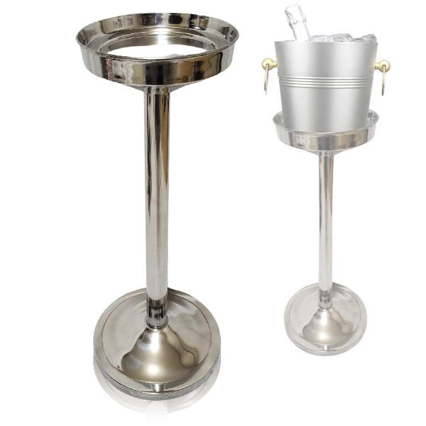 【商品概要】【夜のお店の必需品。シャンパンクーラー用スタンド】お店のテーブルってお客さんのグラスやアイスペールや灰皿など色々。お祝いのシャンパンはやはり邪魔にならない様にテーブルのサイドに置くのがベスト!!高級シャンパンを豪華に演出する必需...