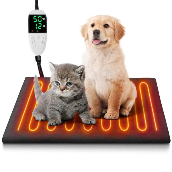 【商品概要】【高品質ペット用ホットカーペット】ペット用ホットカーペットの外カバーはソフトなポリエステル素材で作られ、保温性に優れています。また、ヒーター本体は半永久防水レザーを使用し、内部発熱体への水の侵入抑止効果が抜群です。発熱体は二重ス...