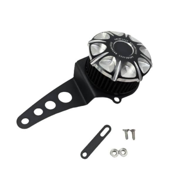 【商品概要】レブル全年式対応　ＣＬ２５０も取付可能【商品説明】【商品内訳】本体１個＋補助ステー＋ボルト１式　【適合】レブル２５０ｃｃ　５００ｃｃ　ＭＣ４９　ＰＣ６０　ＣＬ２５０　【対応年式】全年式対応　【色】銀色（ステーは黒色　フィルター部...