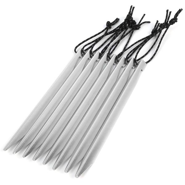 【商品概要】素材：アルミニウム合金　重量：約10g/本　サイズ：16cm抵抗力と強度に優れていて、抜けにくい種類のV字タイプです。収納時はペグを重ねてコンパクトにできるのも魅力です。持ち運びが容易で、アウトドアキャンプ、ピクニック、ハイキン...