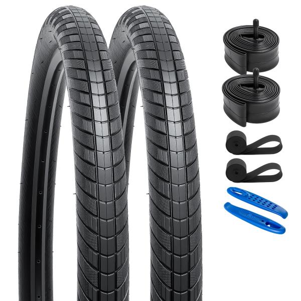 【商品概要】?【超耐久性 最新デザイン折りたたみタイヤ】：最新デザイン折りたたみタイヤ,振動の収束が速くなって、地面が滑らかになったような感覚があります。27.5 2.4 タイヤは良質なゴム材料と高編糸で作られ、グリップ力が強く、耐摩耗性が...