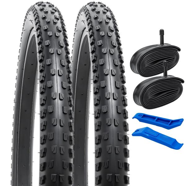 【商品概要】?【超耐久性 最新デザイン折りたたみタイヤ】：最新デザイン折りたたみタイヤ、振動の収束が速くなって、地面が滑らかになったような感覚があります。26 2.1 タイヤ は良質なゴム材料と高編糸で作られ、グリップ力が強く、耐摩耗性が強...