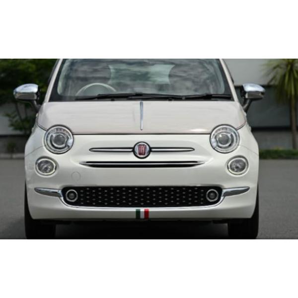 【商品概要】FIAT500/ABARTH595/695向けデカールABARTH 595/695 とFIAT500 のフロント、リアバンパーに簡単な貼り付けられるトリコロールデカールさりげないワンポイントのイタリアンアクセントを与えることがで...