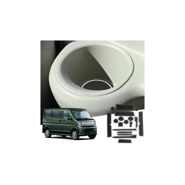 【商品概要】【適用車種】スズキ エブリイ DA17V | エブリイワゴン DA17W。 ご購入前に適合をご確認ください。【抜群の滑り止め効果】表面は独自のグリップパターンで摩擦力を高め、裏面は吸着力のある素材を使用。走行中でもマットがズレず...