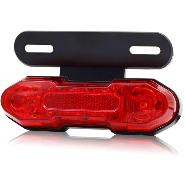 【商品概要】???「多機能テールランプ」：ブレーキとウインカー機能を兼ね備え、ステーが付いている便利な一体型テールランプです。レンズ表面の真ん中に反射板レンズを採用した設計は、消灯時もリフレクターとしても機能します。??? 「視認性UP」：...