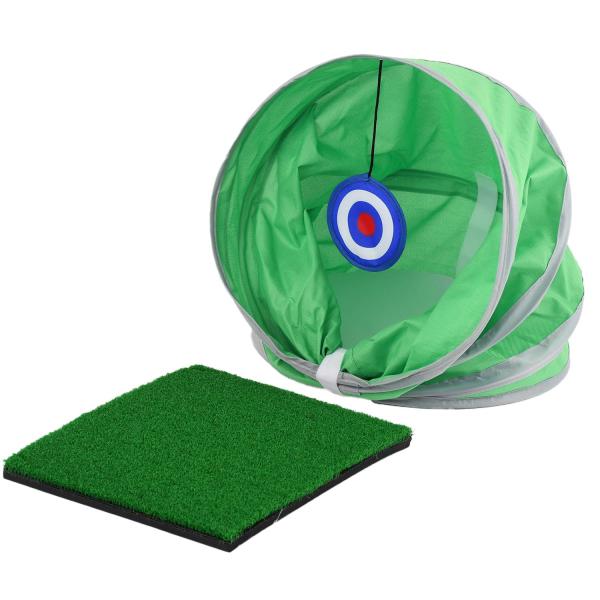 【商品概要】【自宅でアプローチ練習】的が付いている本体と人工芝のセットで、お手持ちのクラブとボールを使ってアプローチの練習ができます。場所をとらないサイズ感で気軽に練習ができます。【的付き】本体に的が付いているので狙いを定めやすくなっていま...
