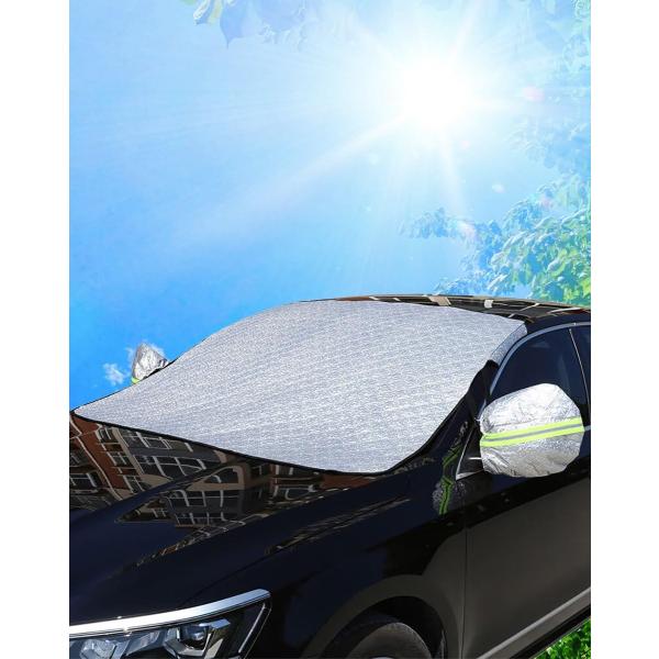 【商品概要】全天候対応: 雨、雪、霜、紫外線から車のフロントガラスを保護し、四季を通じて快適なドライブをサポート冬季の凍結防止や夏場の直射日光対策に最適♪高品質素材: 高密度の防水生地を使用し、優れた耐久性と保護性能を実現収納便利: コンパ...